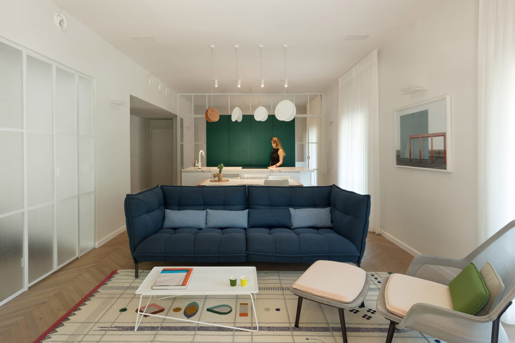 Colourful Cabinetry For A White Bauhaus Era Apartment